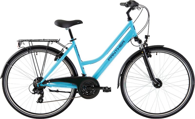 TREKKINGRAD PANTHER \"LA STRADA\" DAMEN 21-GANG ND 28\", RH 48-53 cm